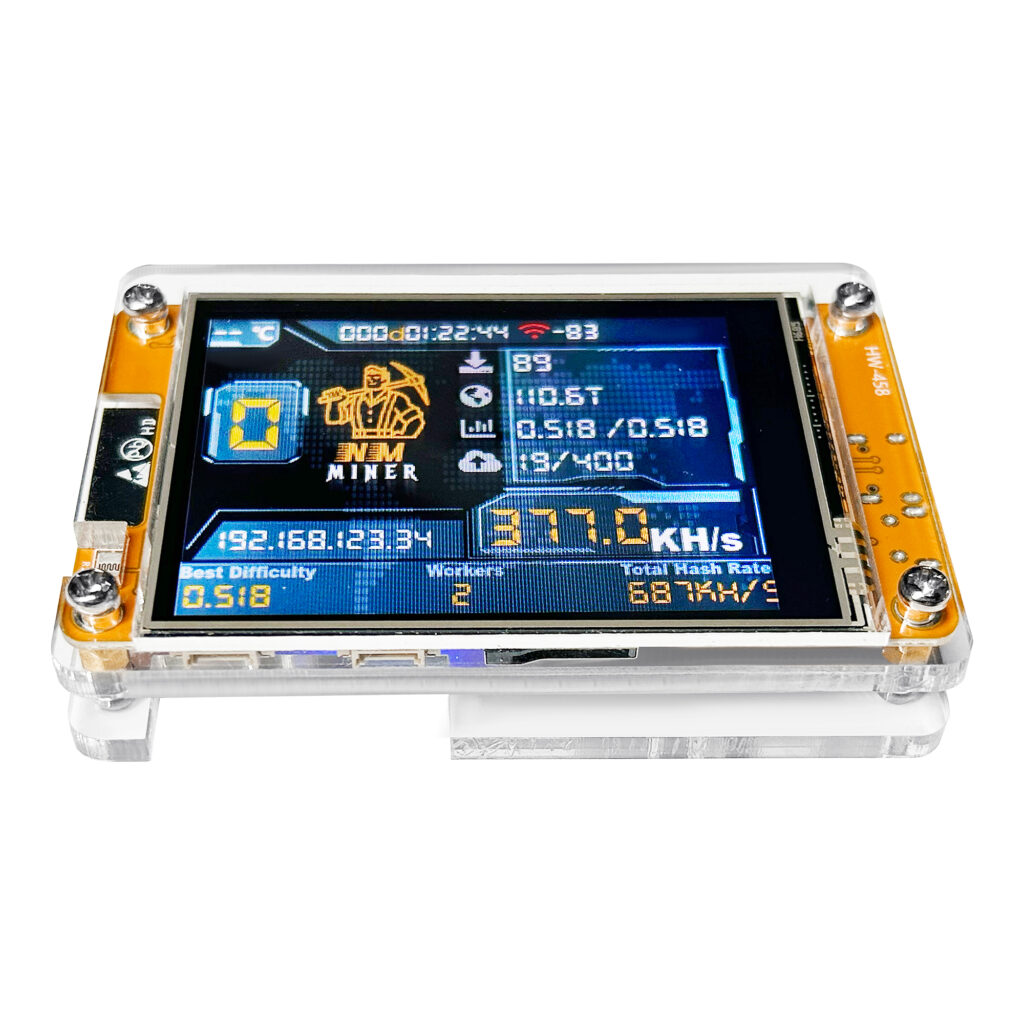 NMMiner CYD — ESP32 BTC SOLO Lottery Miner with Cheap Yellow Display ...